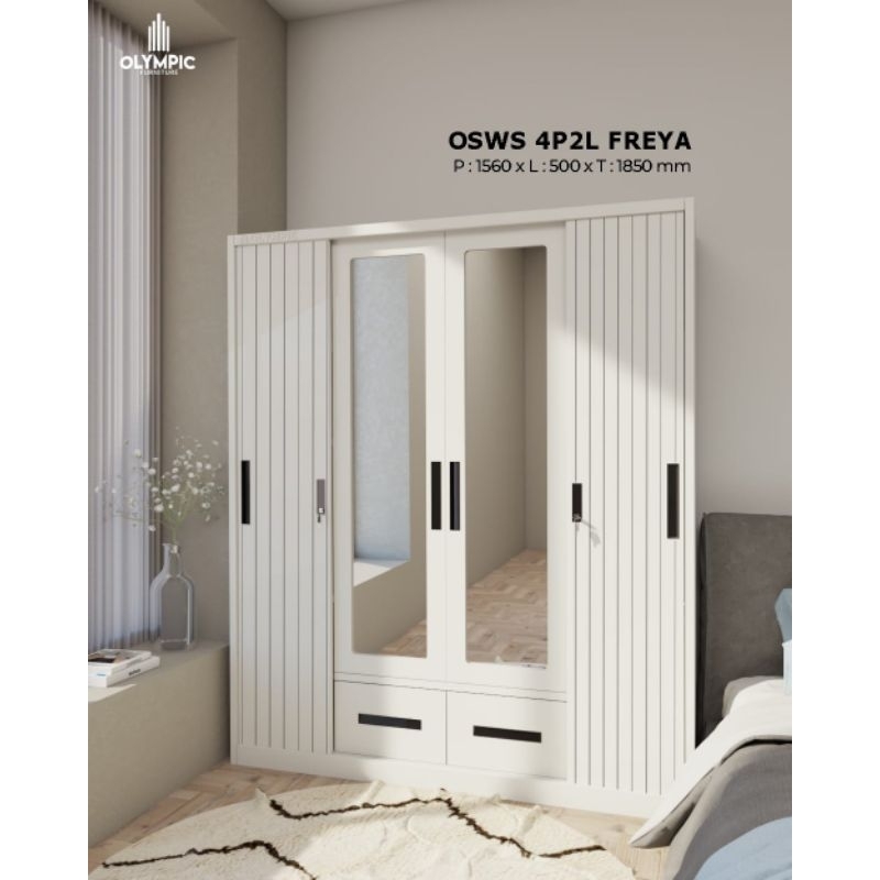 Jual Lemari Baju Besi Olympic OSWS 4P2L FREYA | Shopee Indonesia
