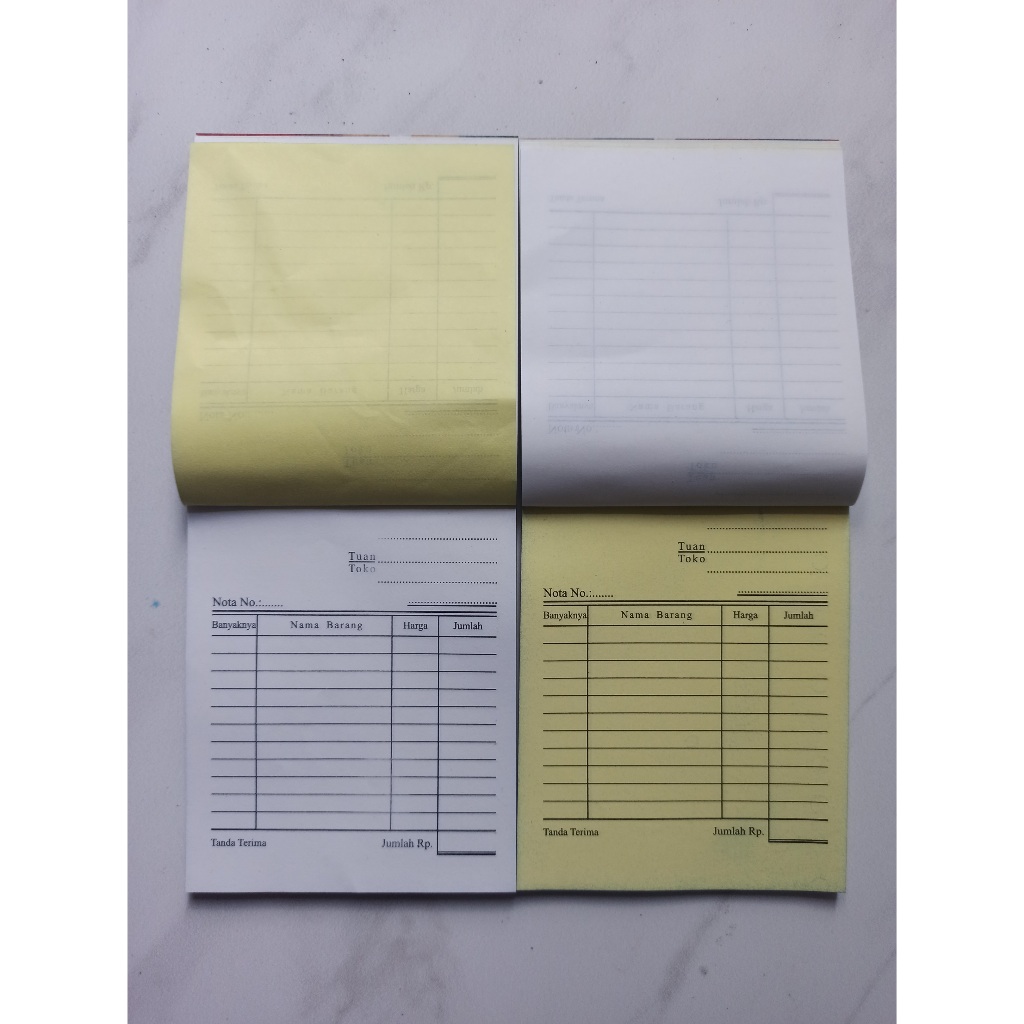 Jual NOTA 2 PLY, NOTA NCR, NOTA KECIL UKURAN 10 X 13,5 CM | Shopee ...