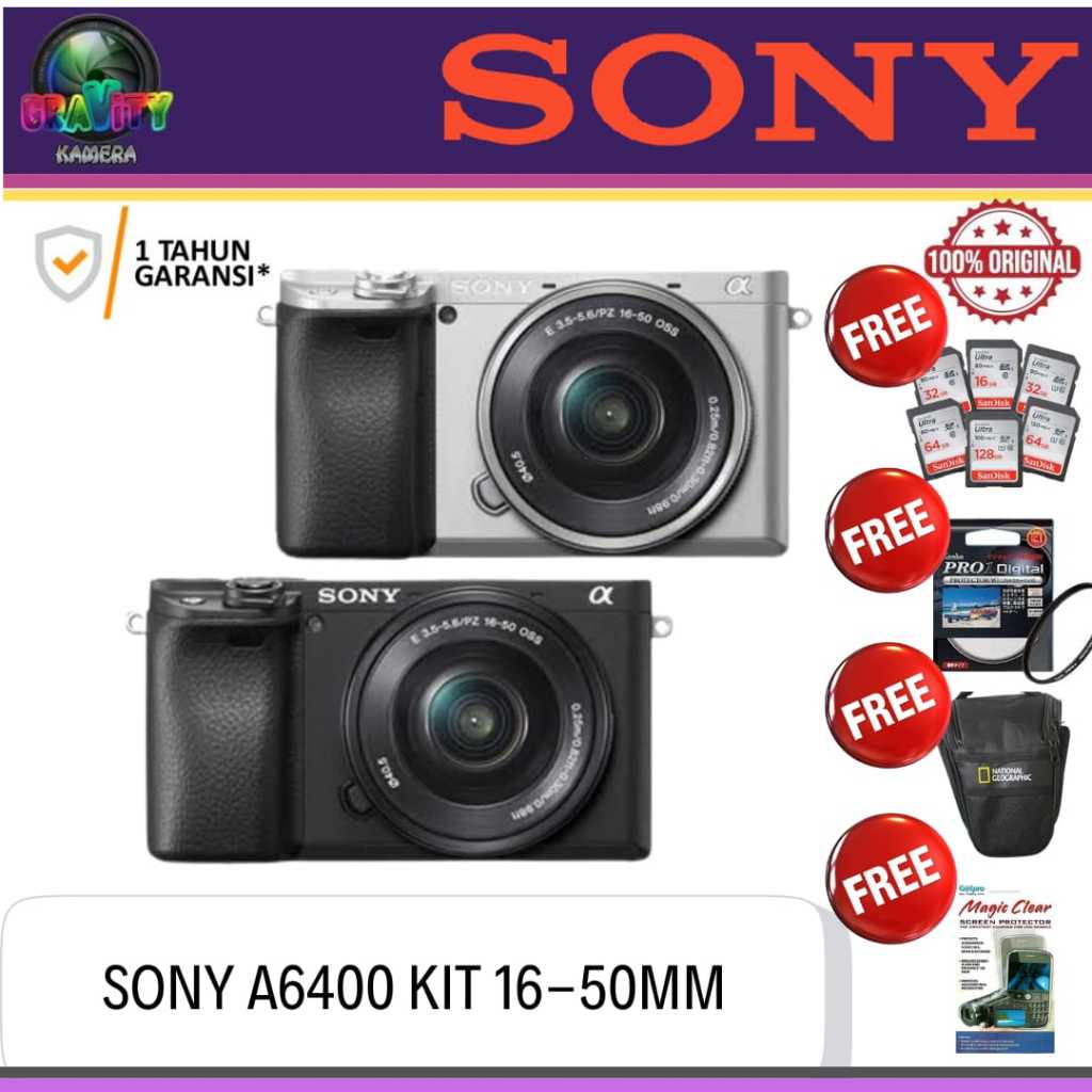 Jual SONY ALPHA A6400 KIT 16-50MM / SONY A6400 KIT 16-50MM | Shopee Indonesia