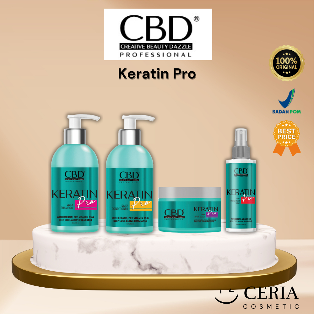 Jual CBD Professional Daily Keratin Pro Shampoo, Conditioner, Hair Mask ...