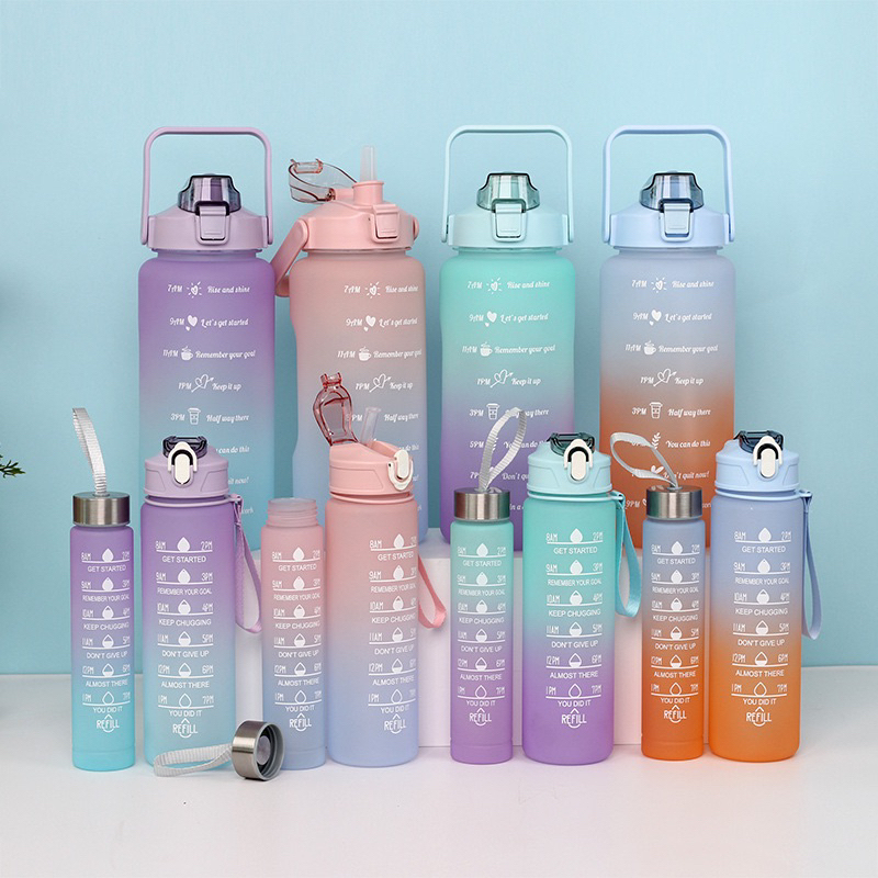 Jual [SYIFA] Botol Minum Beranak 3In1 Tempat Air Minum Motivasi Gradasi ...