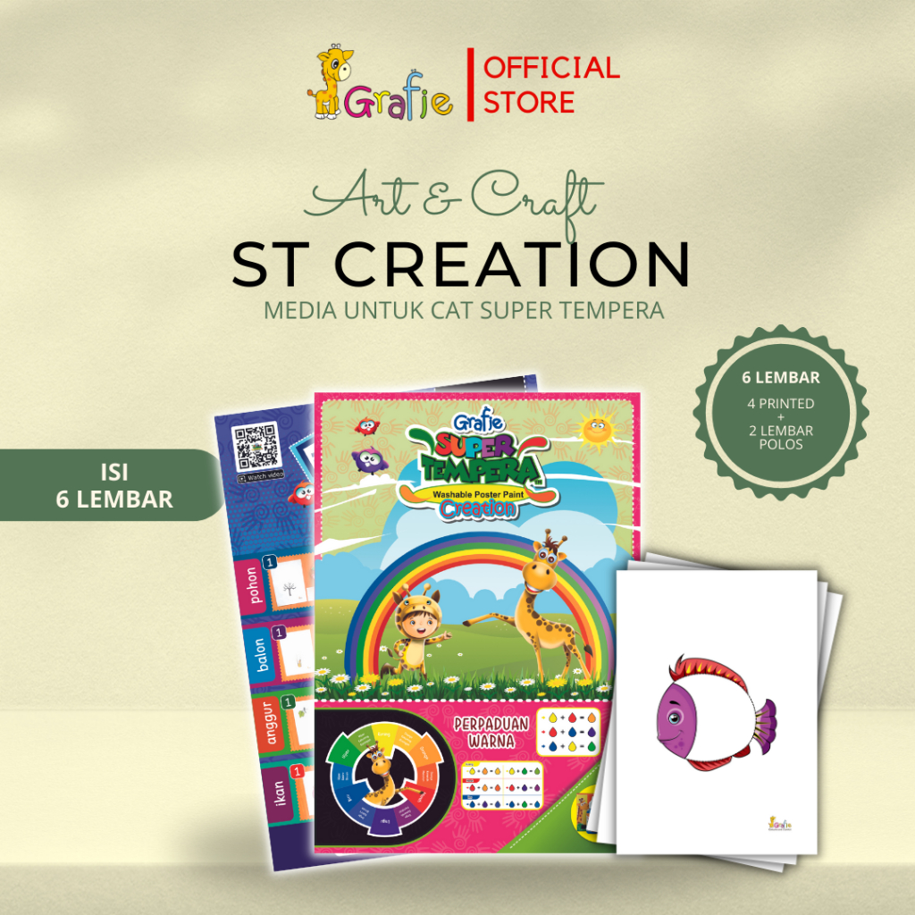 Jual GRAFIE ST CREATION Media Kreasi Melukis Finger Painting | Shopee ...