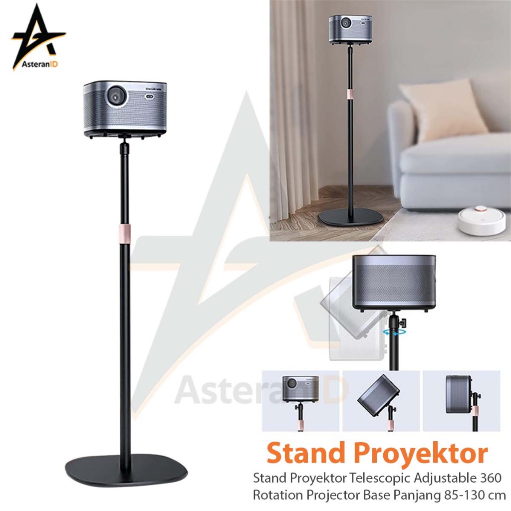 Jual Stand Proyektor Telescopic Adjustable 360 Rotation Projector Base ...
