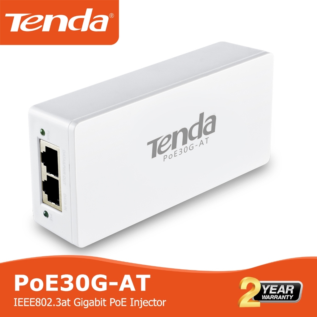 Jual Tenda PoE30G-AT PoE Injector delivers up to 30W output Power ...