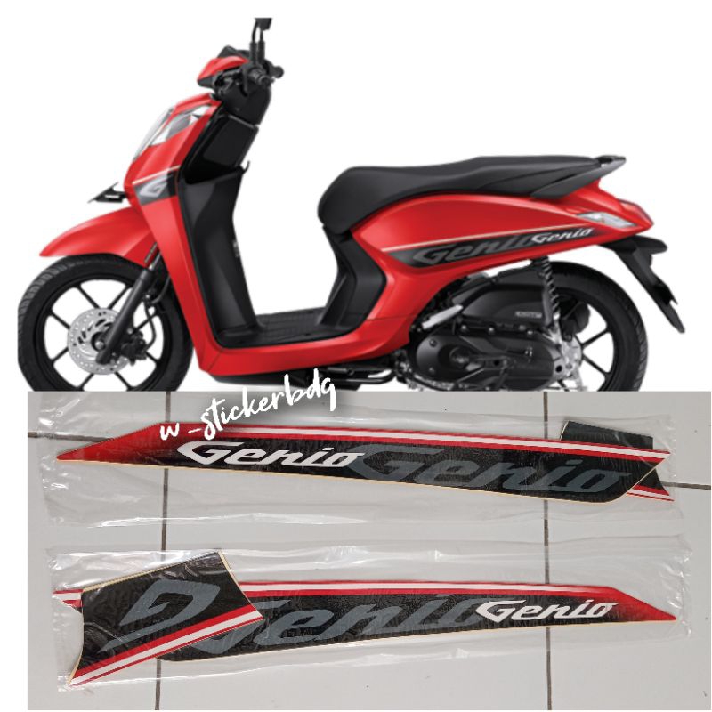 Jual Striping Lis Bodi Honda Genio 2019 CBS Merah | Shopee Indonesia