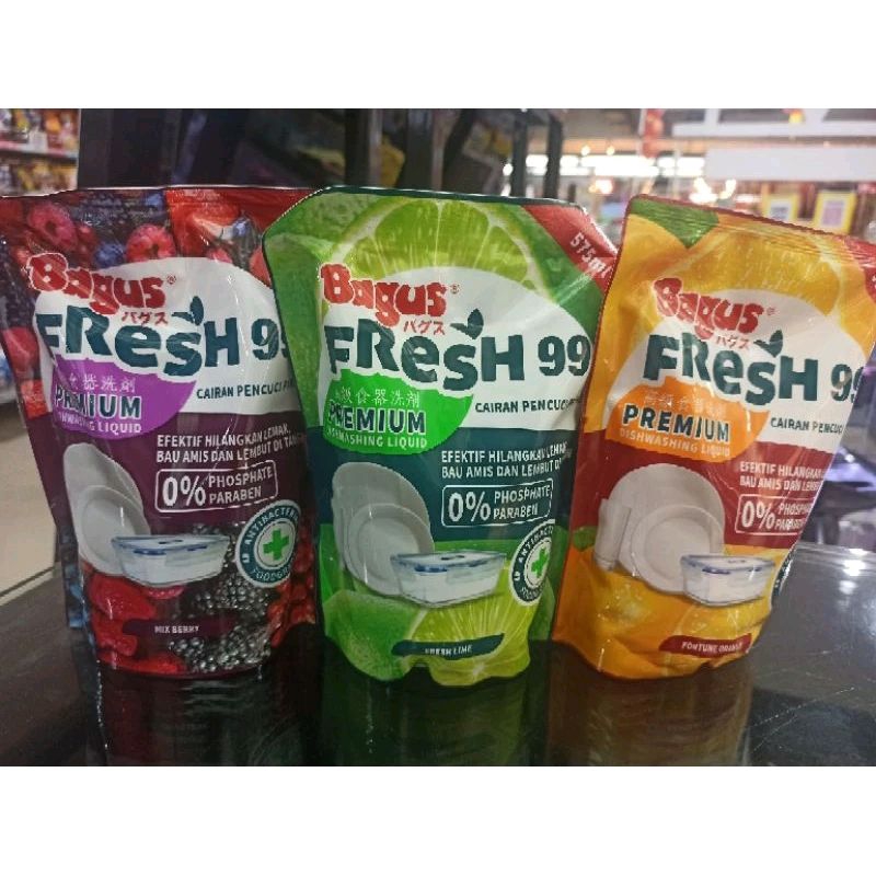 Jual Bagus Fresh99 Dishwash / Bagus Fresh Pencuci Piring 575ml | Shopee ...