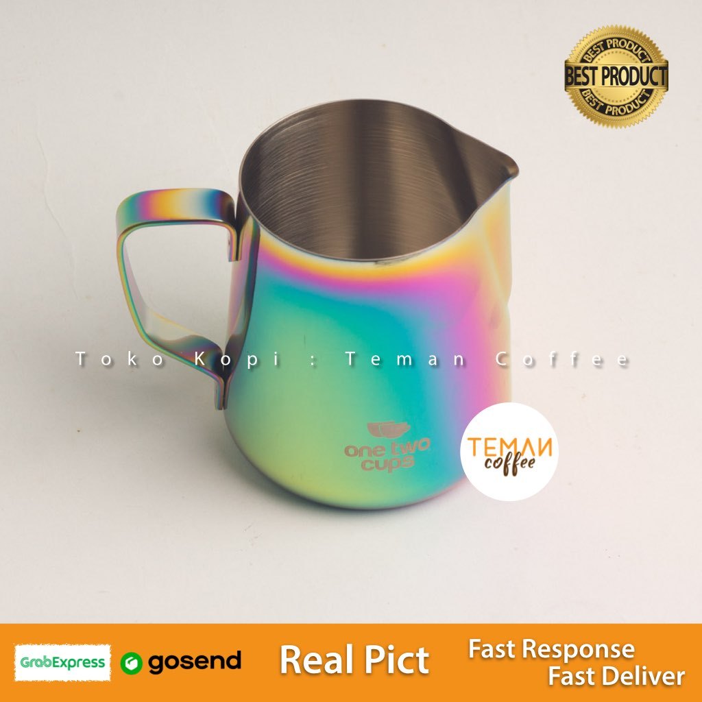 Jual One Two Cups Milk Jug Stainless Rainbow 350ml - 10084 | Shopee ...