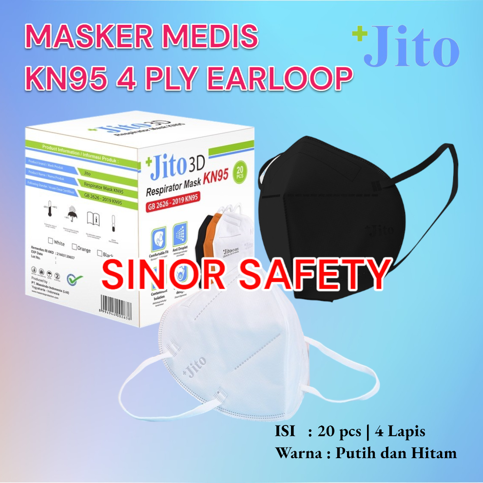 Jual JITO 3D Masker Medis Earloop KN95 4 Ply | Shopee Indonesia