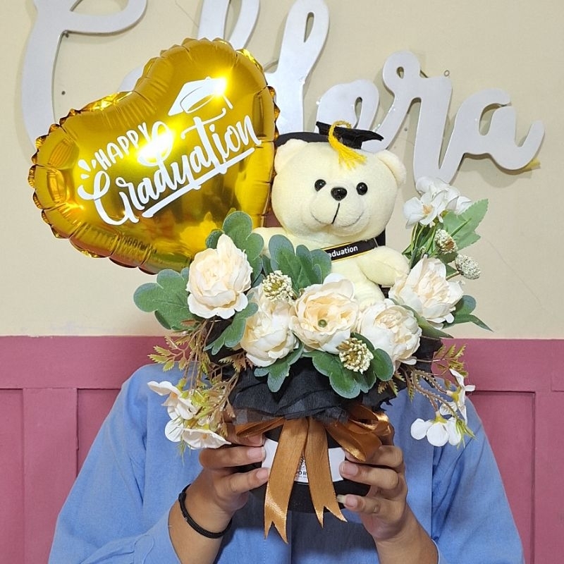 Jual Bloom box Buket Bunga Boneka Wisuda CLDRA11 | Shopee Indonesia