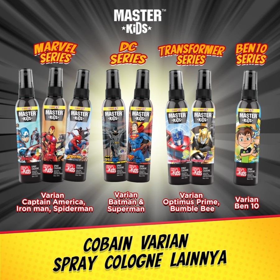 Jual Master Kids Spray Cologne 100ML / PARFUME ANAK KARAKTER ...