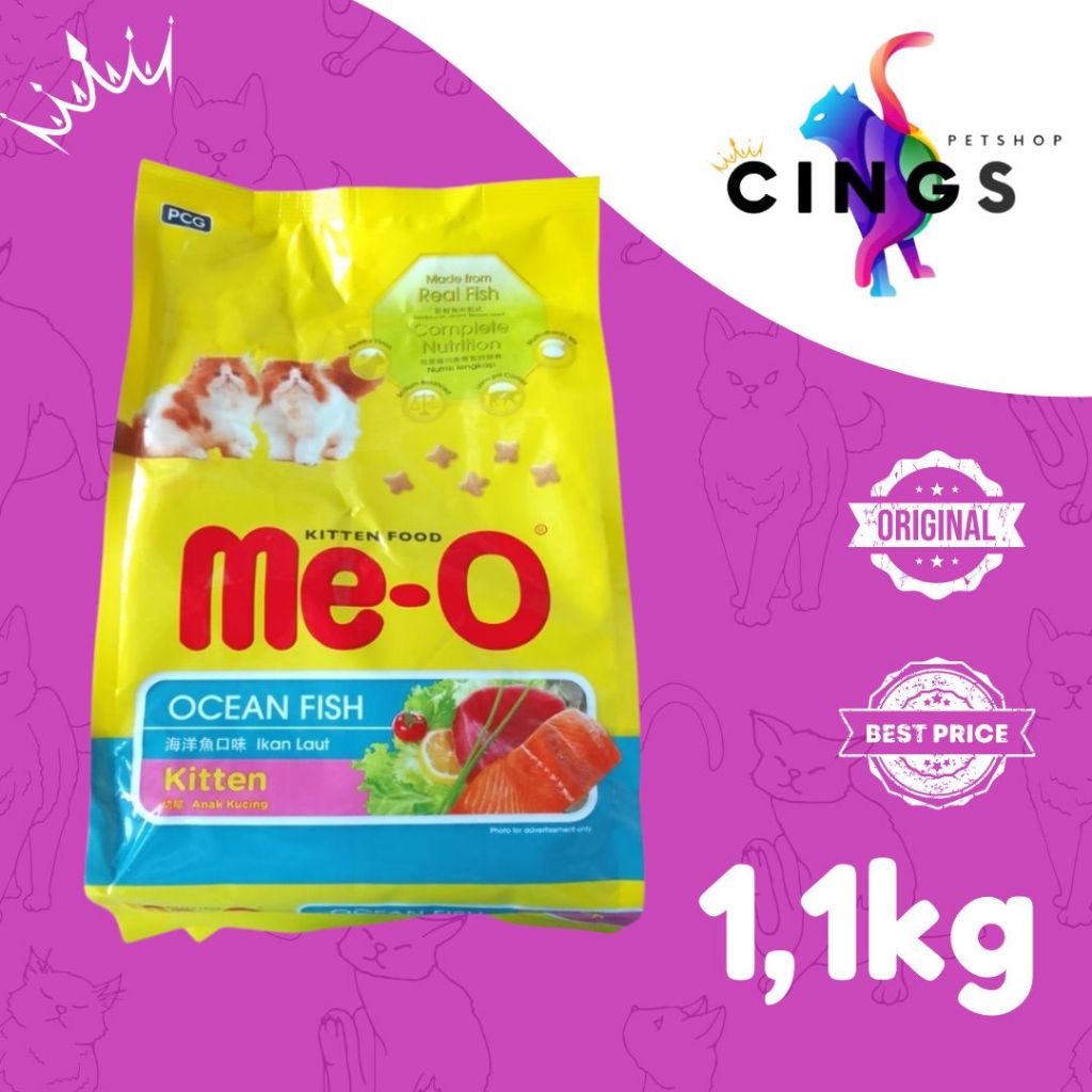 Jual MEO kitten ocean fish makanan anak kucing 1.1kg FRESH PACK ...