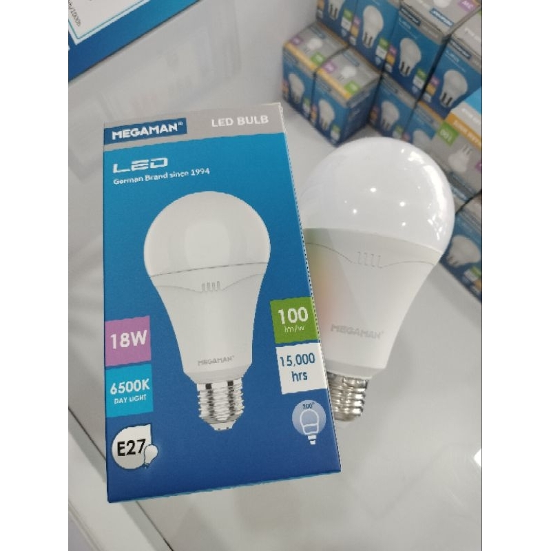 Jual Lampu LED Bohlam/A bulb/ 18W Cahaya Putih - MEGAMAN | Shopee Indonesia