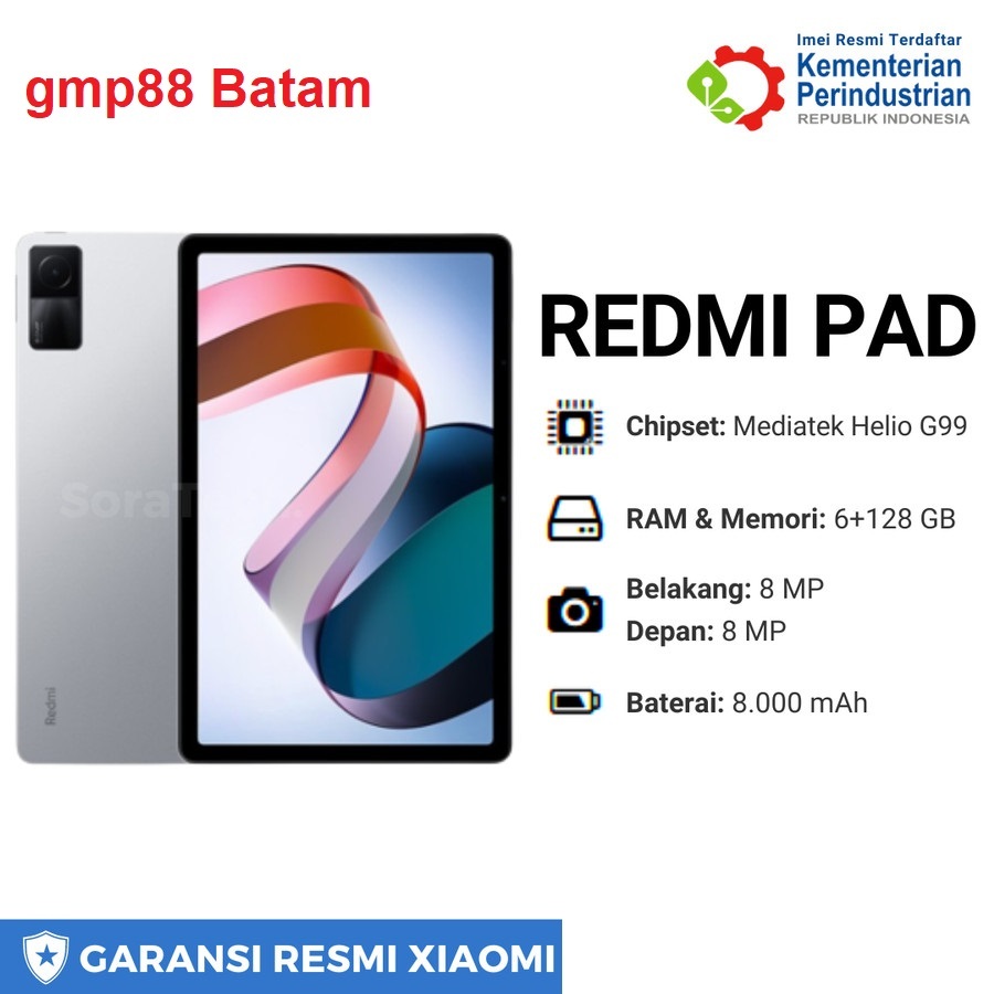 Jual Xiaomi Redmi Pad RAM 6 ROM 128 GB 6/128 128GB Tab Tablet Garansi ...