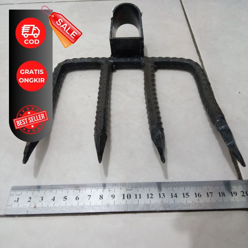 Jual Garukan Sampah Besi Ulir 12mm p:17cmx l:17cm - Pembersih Saluran ...