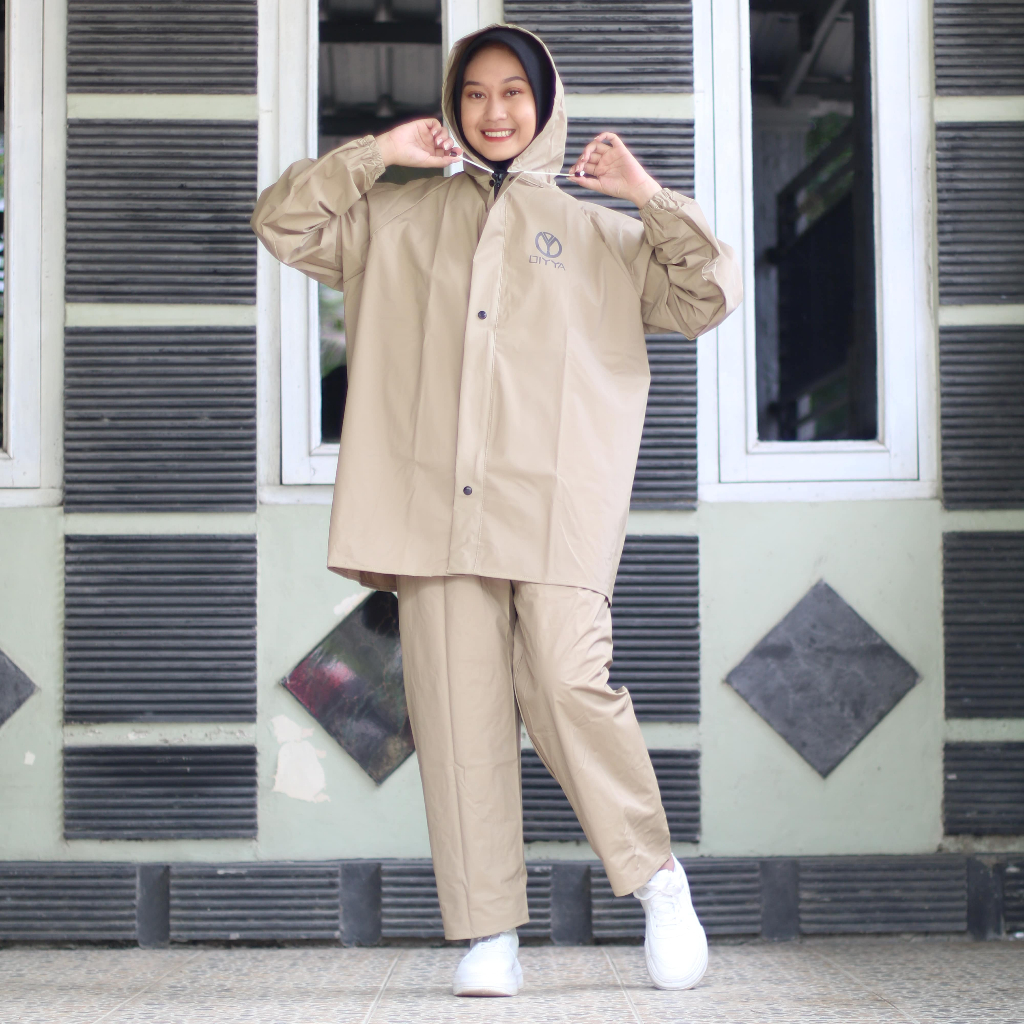 Jual Jas Hujan Setelan Dewasa pria wanita bahan PVC karet tebal elastis ANTI REMBES | Shopee ...