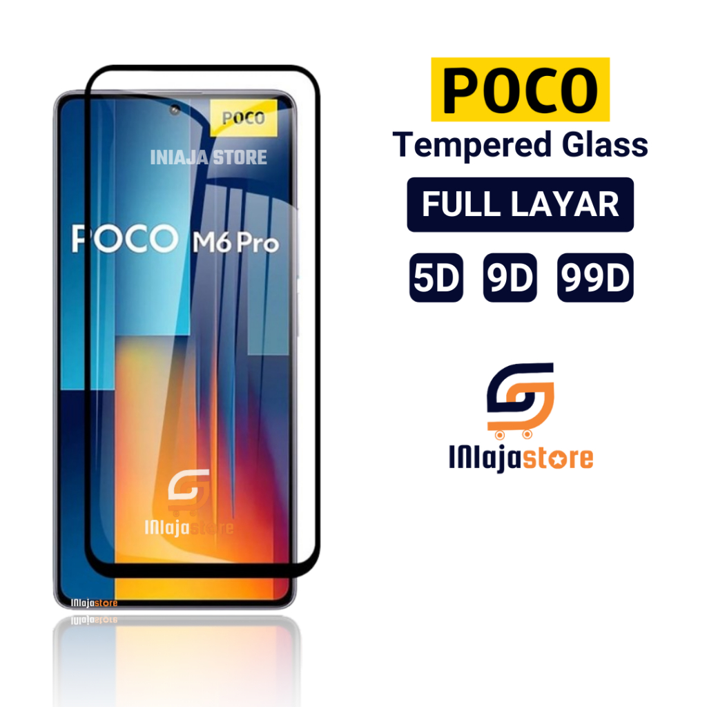 Jual Tempered Glass Full Layar 5D Poco X7 Pro X6 5G X6 Pro 5G X5 5G X5 Pro 5G M6 M6 Pro 5G M5 ...