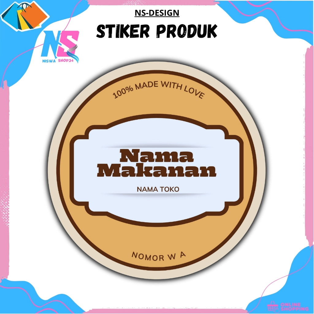 Jual Stiker produk kemasan makanan - cemilan gratis design - Stiker ...