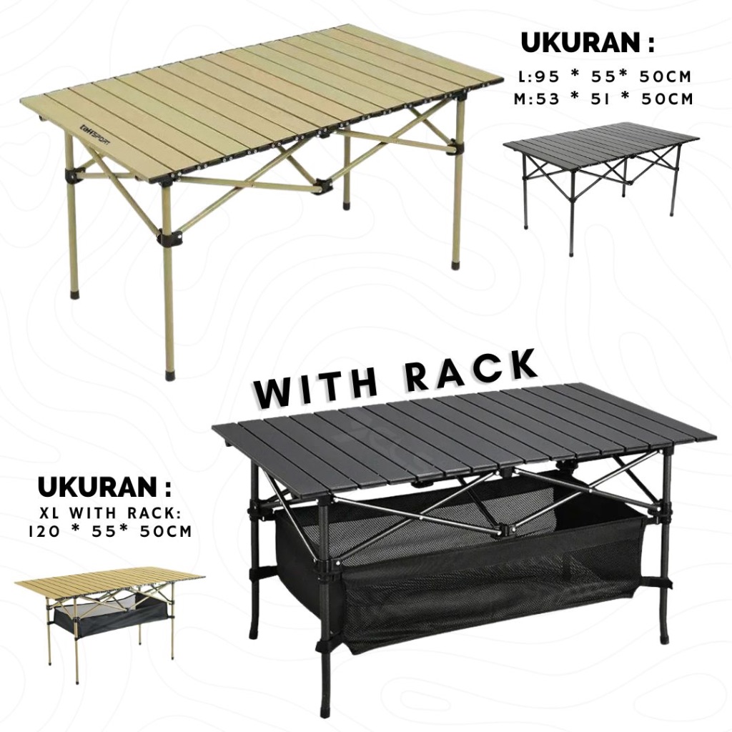 Jual HOLO Meja Lipat Camping Portable Foldable Camping Table with Bag ...