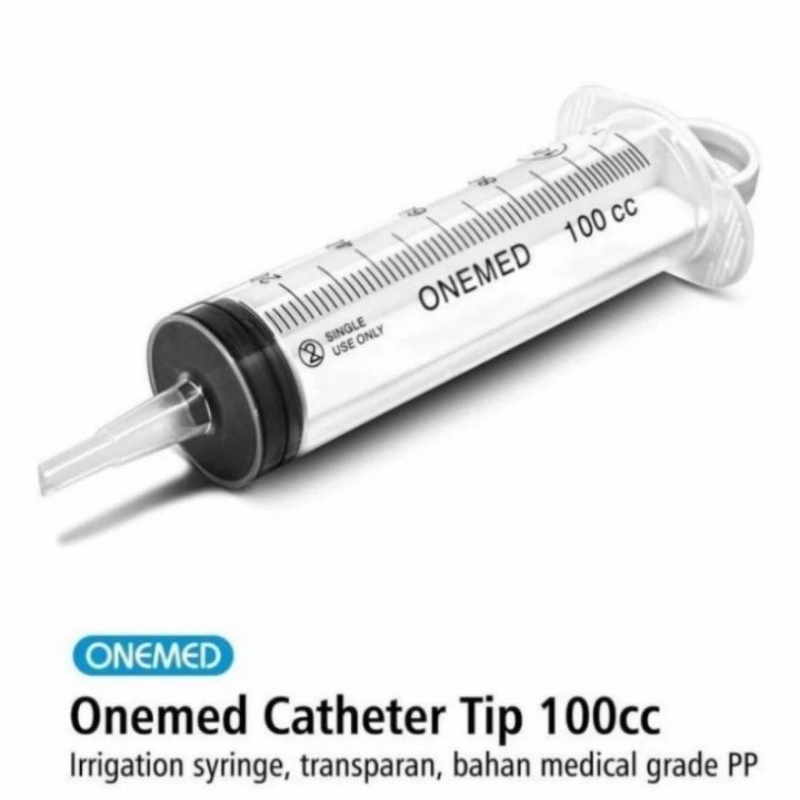 Jual Spuit 100 cc Onemed catheter tip Volume maksimal 120 cc (per pcs ...