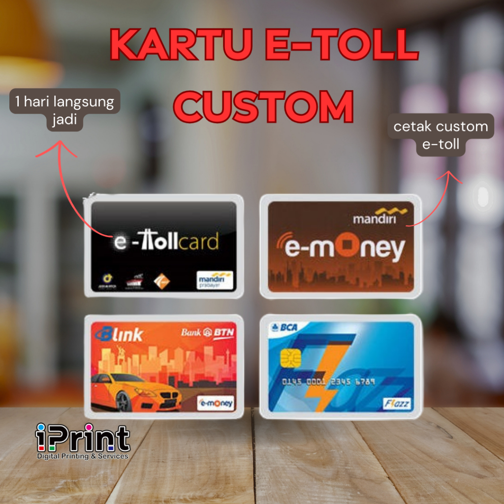 Jual Kartu Etoll E-toll Emoney E-money Custom Print | Shopee Indonesia