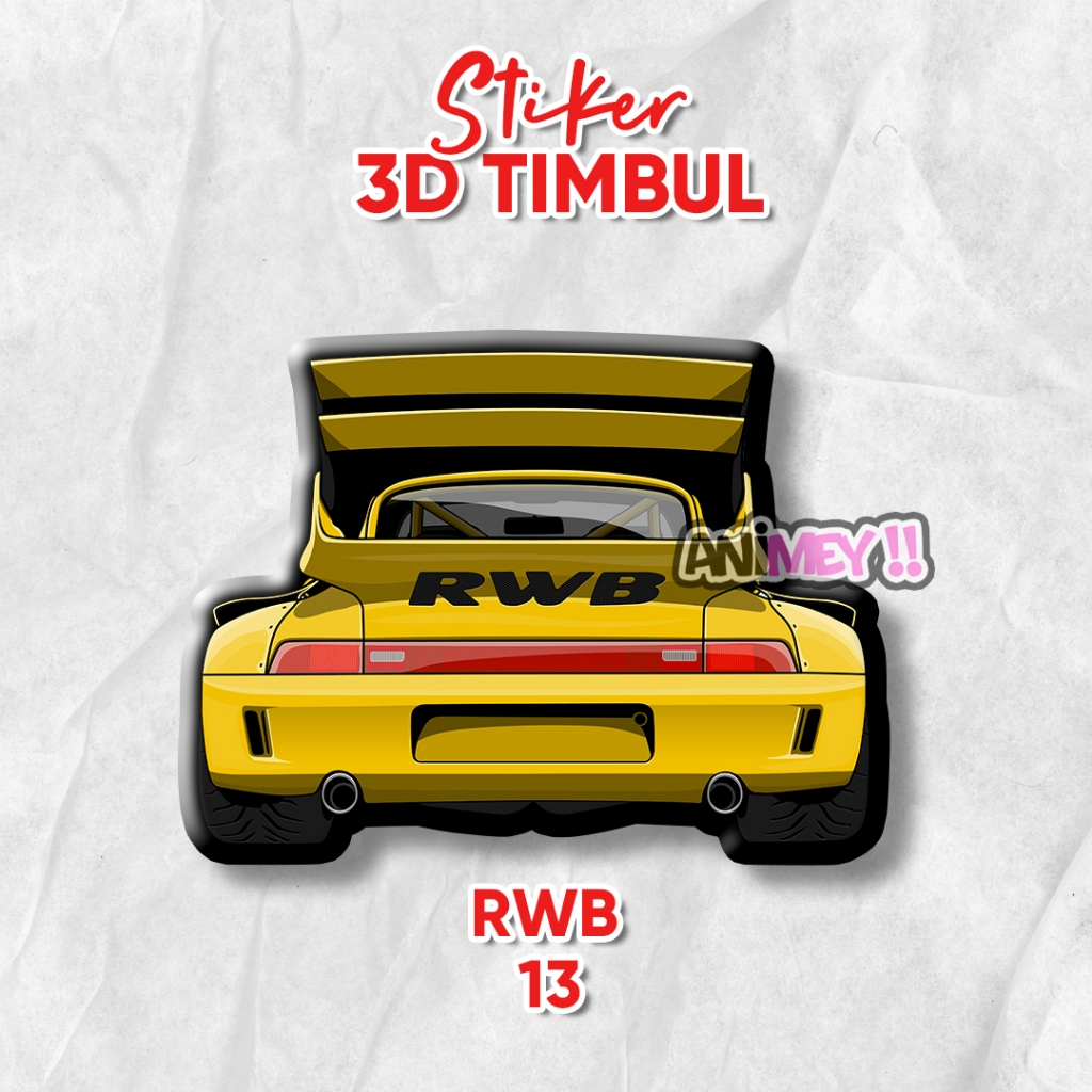 Jual Stiker Emblem 3D Timbul RWB / Stiker Rauh Welt Begriff / Akira ...
