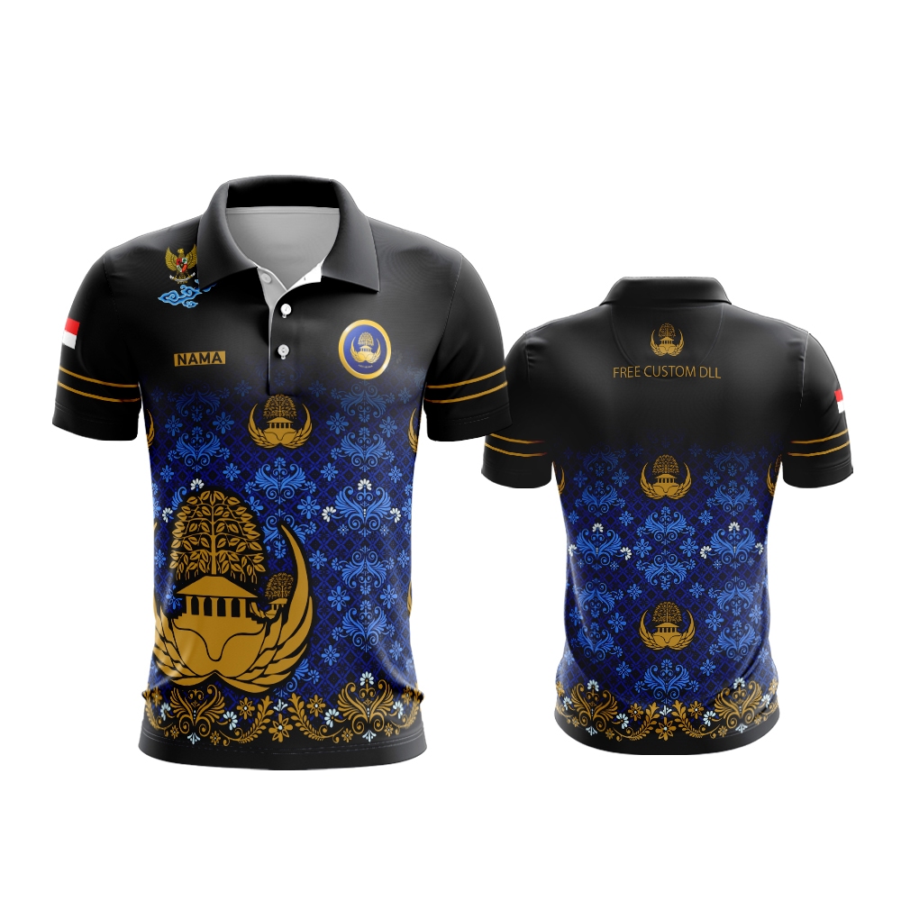 Jual Kaos Berkerah Pria Baju Jersey Seragam Korpri Pria Terbaru (Free Custom/Reques) | Shopee ...