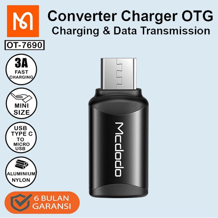 Jual Mcdodo Ot-7690 Converter Adaptor Otg Connector Type C To Micro Usb ...