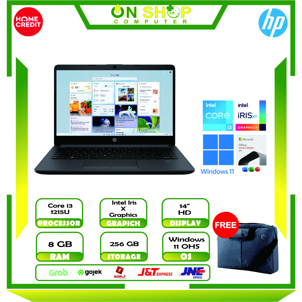 Jual HP 240 G9 Intel Core i3 1215U RAM 8GB 256GB Windows 11 Dark Ash ...
