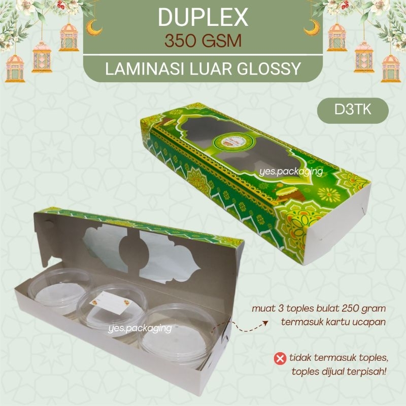 Jual [D3TK] DUPLEX Box Kemasan Toples Bulat Kue Kering Hampers Lebaran ...