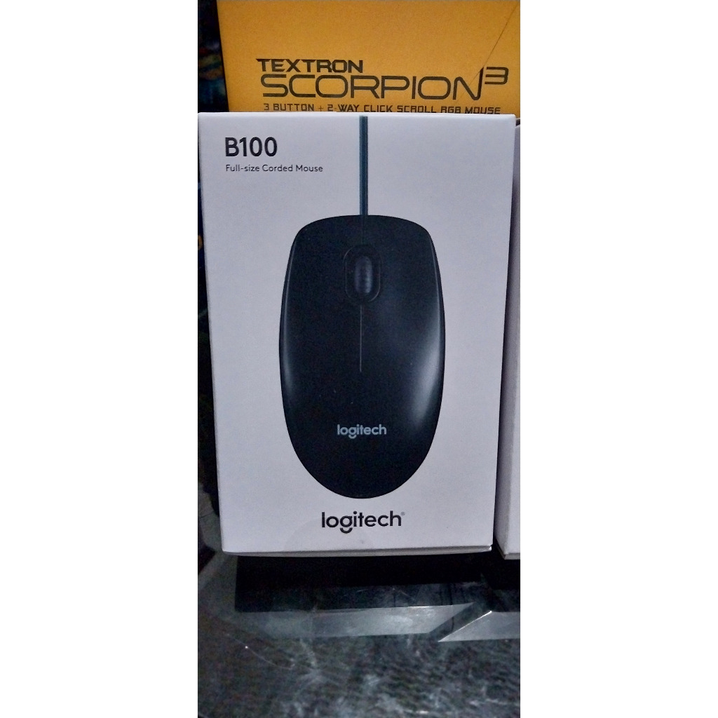 Jual Mouse USB Logitech B100 Hitam | Shopee Indonesia