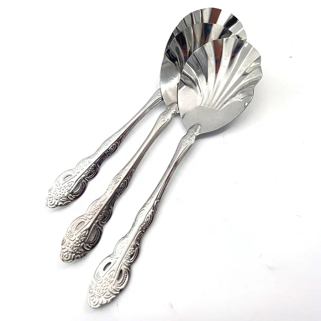 Jual SENDOK LAUK STAINLESS STEEL MODEL KERANG SENDOK SAJI SERBAGUNA ...