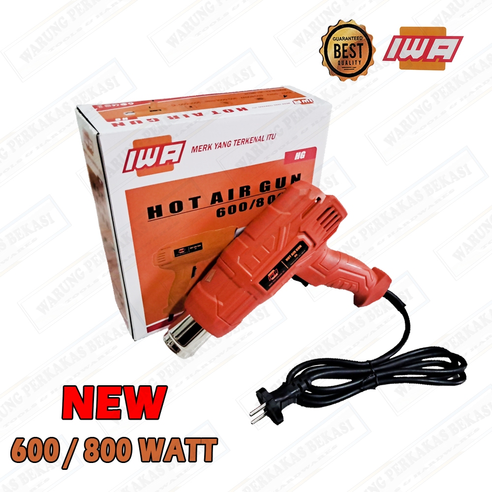 Jual IWA Hot Gun Mesin Pemanas Plastik 2 Tingkat Panas Hot Air Gun Heat ...