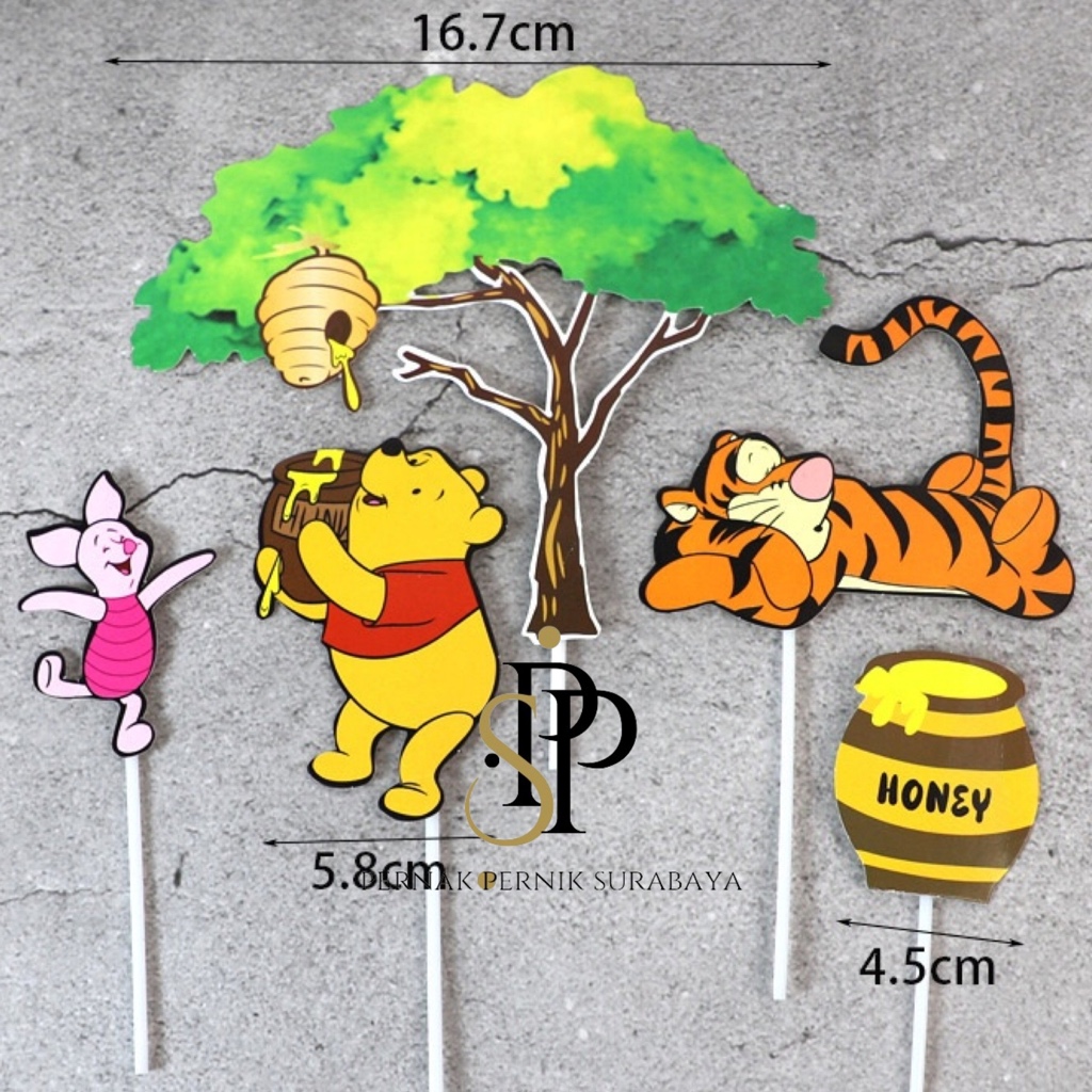 Jual TOPPER KERTAS WINNE THE POOH TIGER EEYORE PIGLET HONEY TREE HIASAN ...