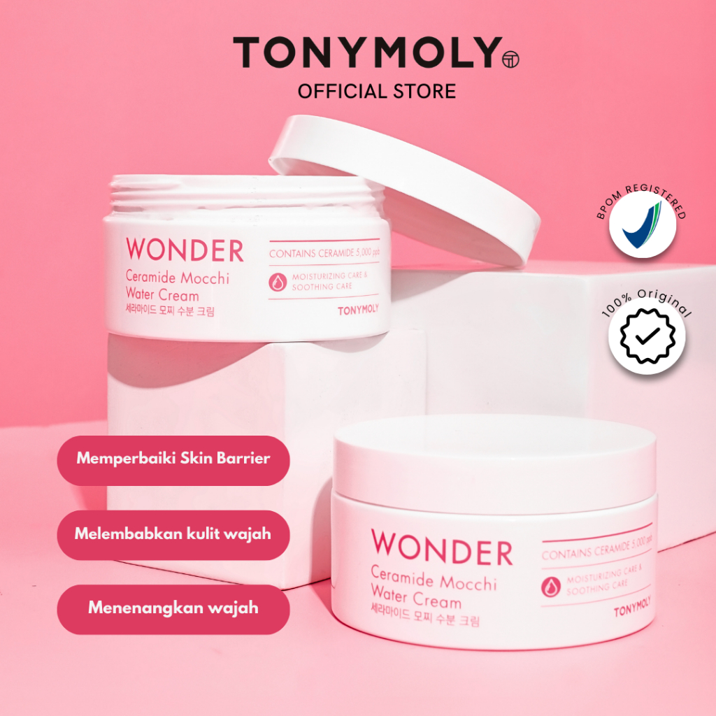 Jual TONY MOLY Wonder Ceramide Mocchi Water Cream 300ml | Shopee Indonesia