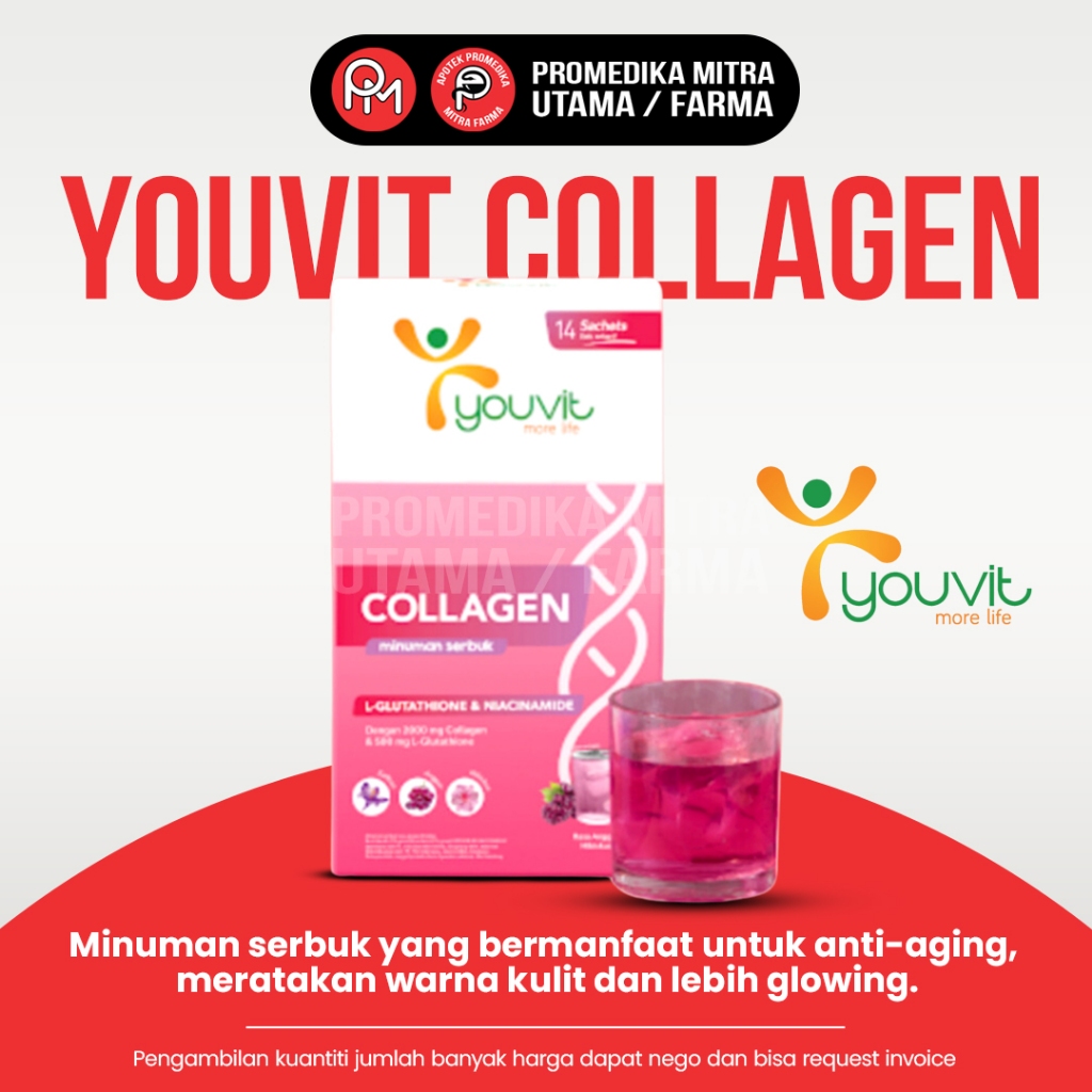Jual YOUVIT COLLAGEN DRINK 14 SACHET / MINUMAN COLLAGEN ANTI-AGING | Shopee Indonesia