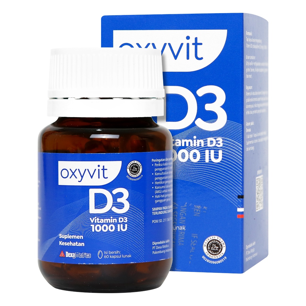 Jual OXYVIT D3 1000 IU (BOX/60 SOFTGEL) | Shopee Indonesia