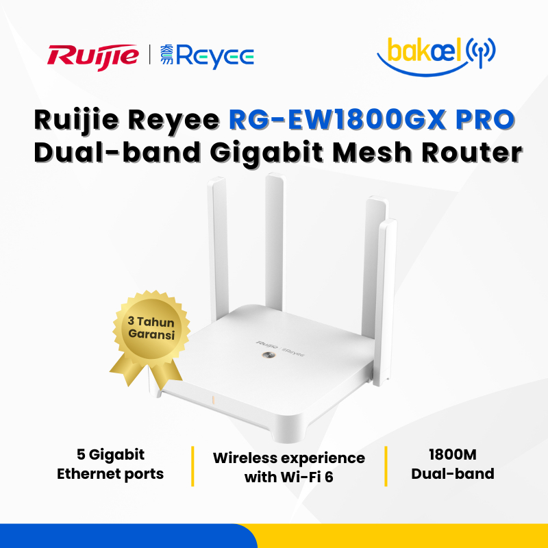 Jual Ruijie Router Mesh Gigabit RG-EW1800GX PRO Dual-band Wi-Fi 6 ...