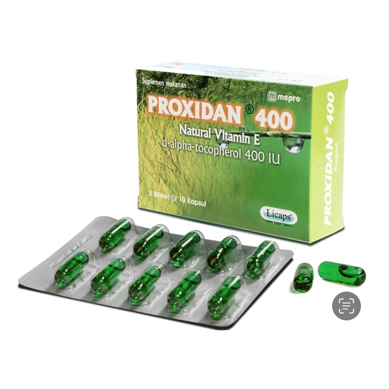 Jual Proxidan 400 strip 10 tablet ( Vitamin E 400IU kesehatan kulit ...