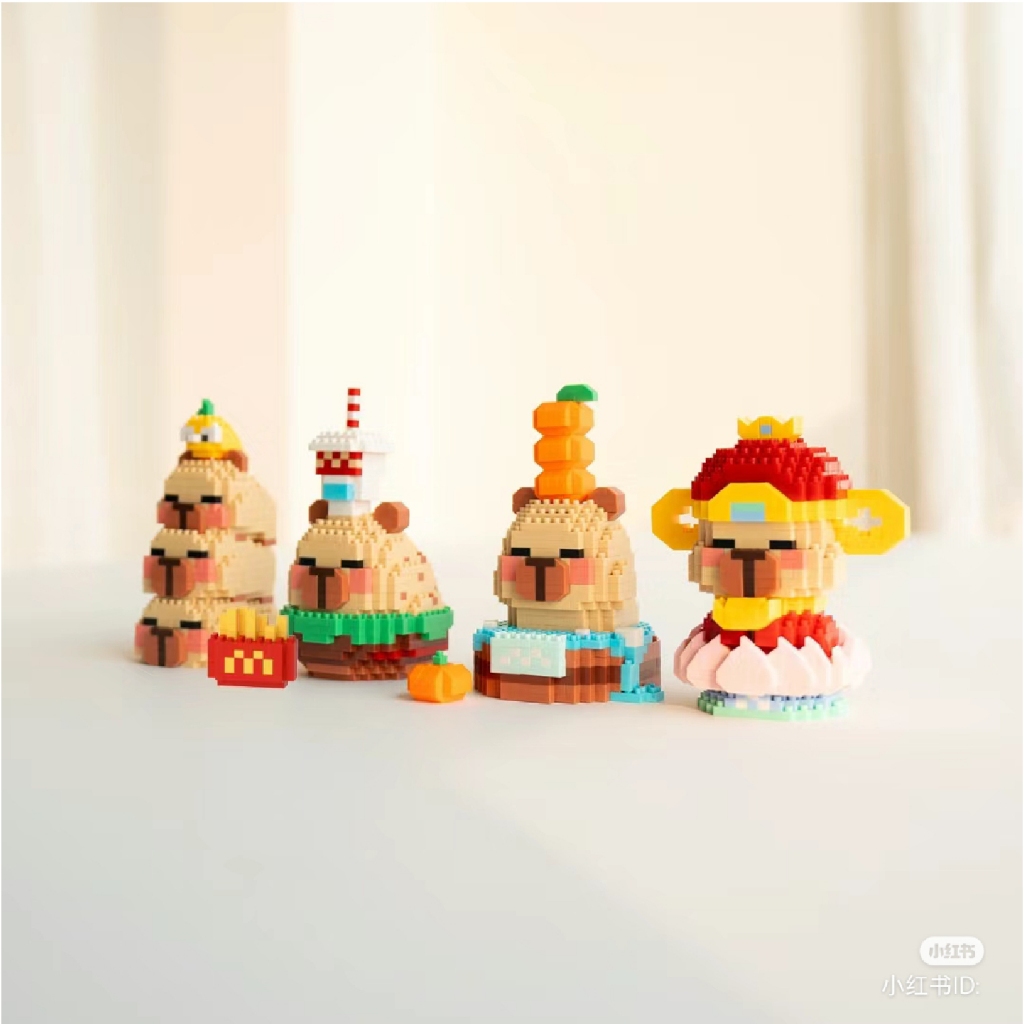 Jual FUNBLOCK - NANO BLOCK CAPYBARA BURGER ONSEN TUMPUK MAINAN BRICKS ...