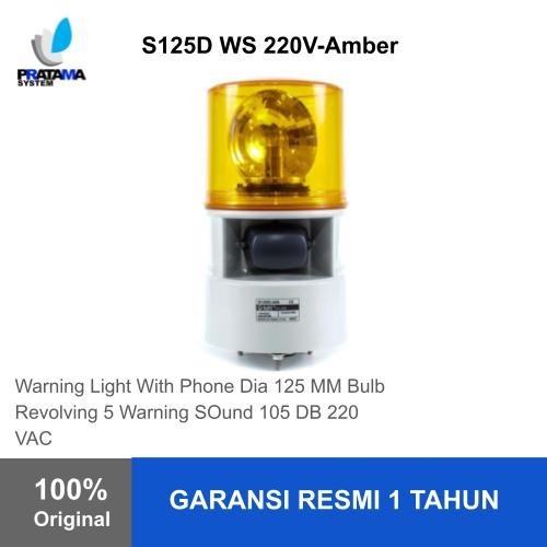 Jual WARNING LIGHT WITH PHONE S125D WS 220V BULB REVOLVING -KUNING//QLIGHT | Shopee Indonesia