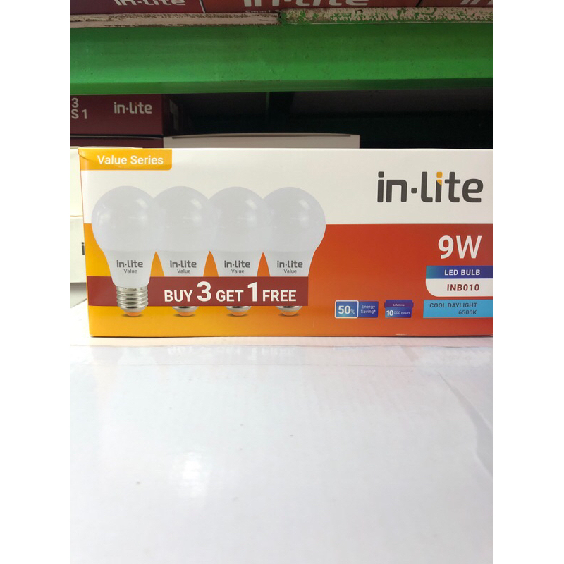 Jual lampu Led Bulb 9w 9 w paket isi 4 inlite IN-LITE | Shopee Indonesia