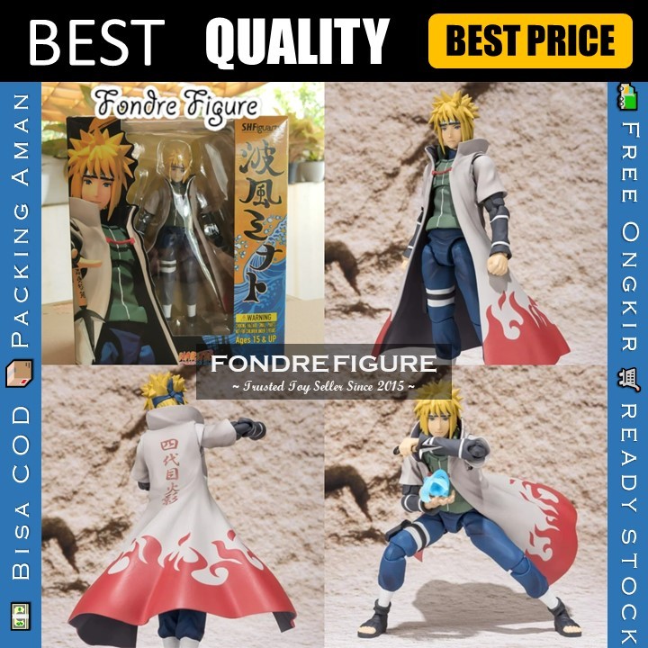Jual SHF MINATO NAMIKAZE SH FIGUARTS NARUTO SHIPPUDEN HOKAGE ANIME ...