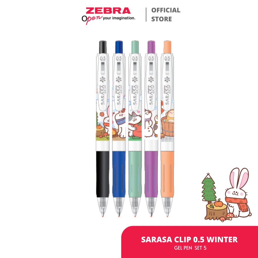Jual Pulpen Zebra Sarasa Pulpen Gel Winter Animal Series 0.5 mm ...
