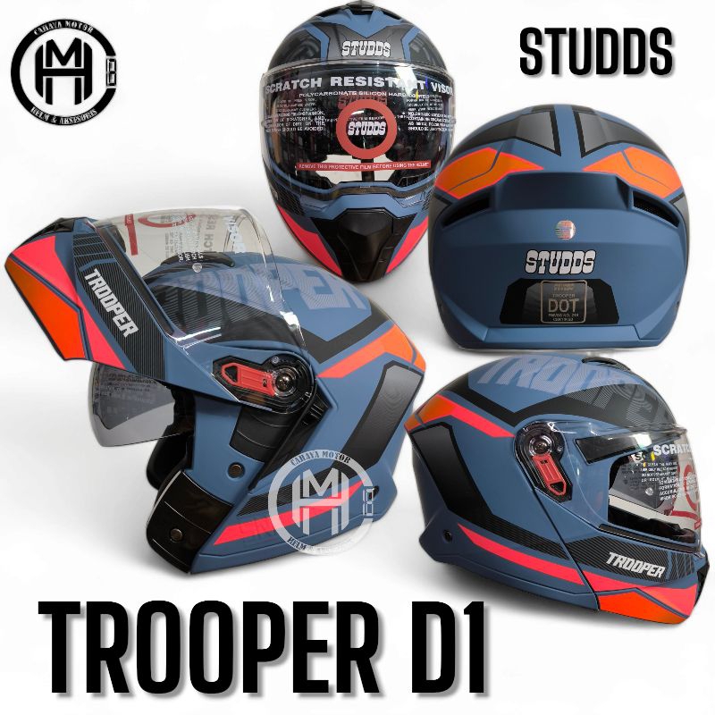 Jual HELM STUDDS MODULAR ORIGINAL|FULL FACE | Shopee Indonesia