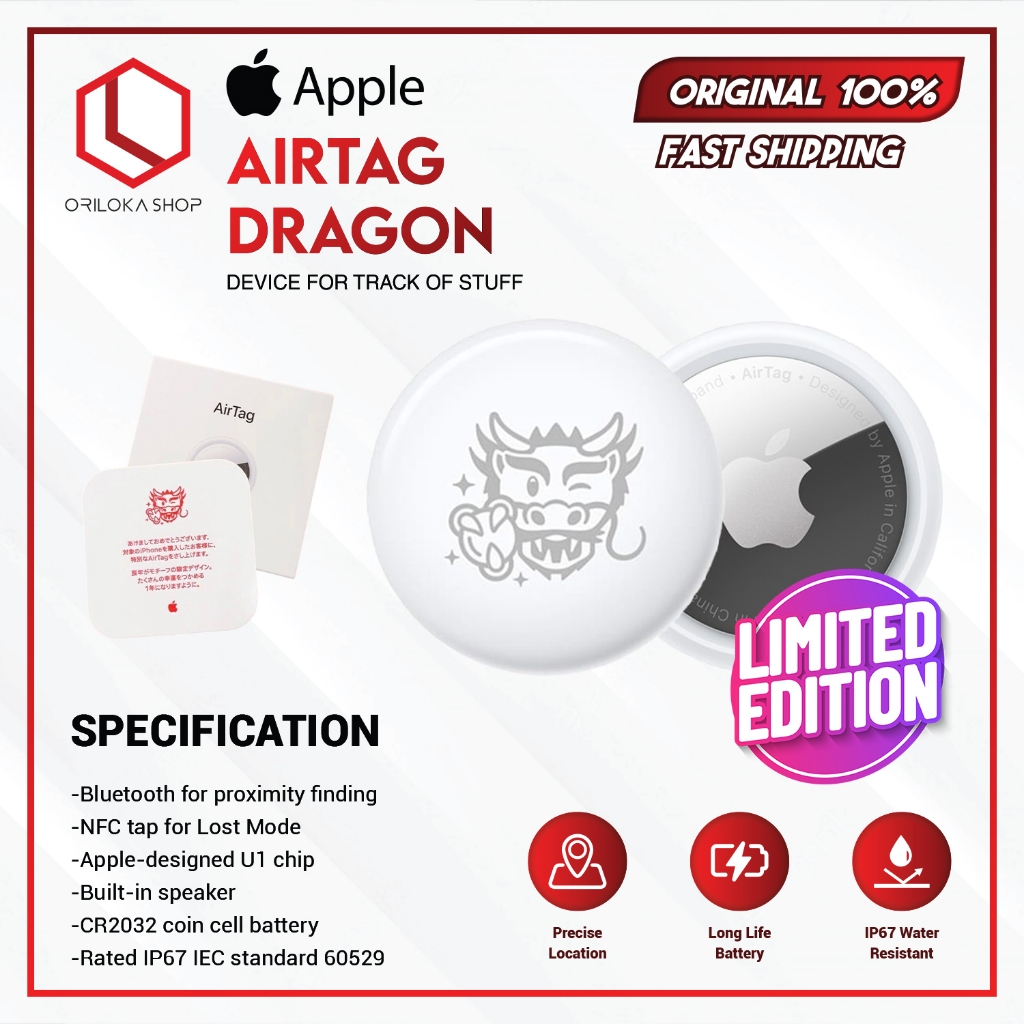 Jual Apple AirTag Dragon Zodiac 2024 New Year’s Imlek Limited Edition ...