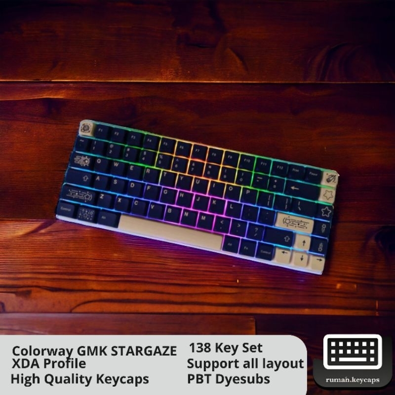 Jual Keycaps Keycap XDA Stargaze PBT Dyesub DYE SUB [FULL BOXED+KEYCAP ...