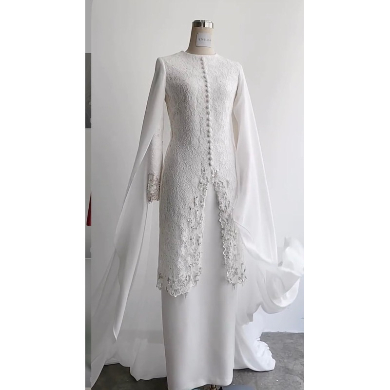 Jual gaun pengantin muslimah Malaysia melayu gaun walimah gaun akad ...