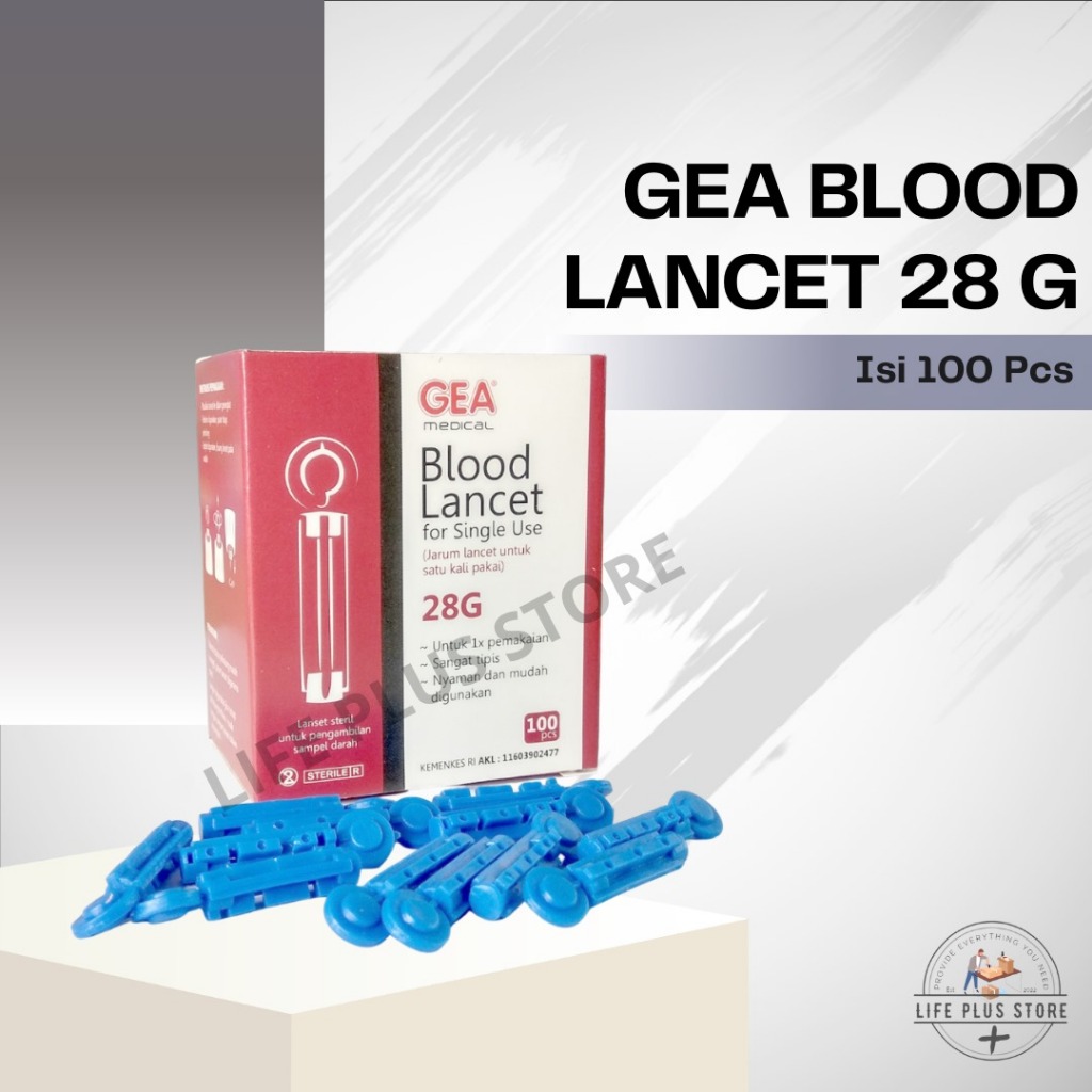 Jual GEA Blood Lancet / Jarum Lancet isi 100 pcs | Shopee Indonesia