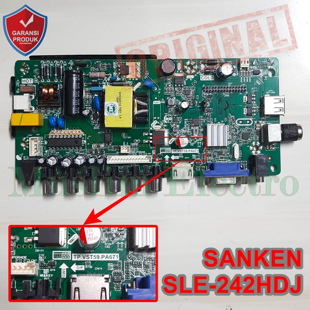 Jual Mainboard TV LED Analog Sanken SLE-242HDJ 242HDJ | Shopee Indonesia