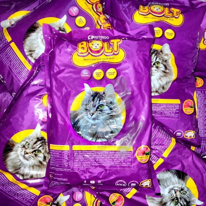 Jual PROMO Bolt Cat Tuna bentuk ikan - makanan kucing merk BOLT CAT ...